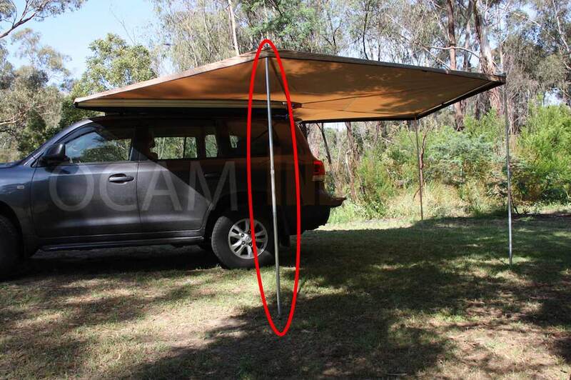 Telescopic Wing Awning Poles Adjustable Height Twist Lock ...