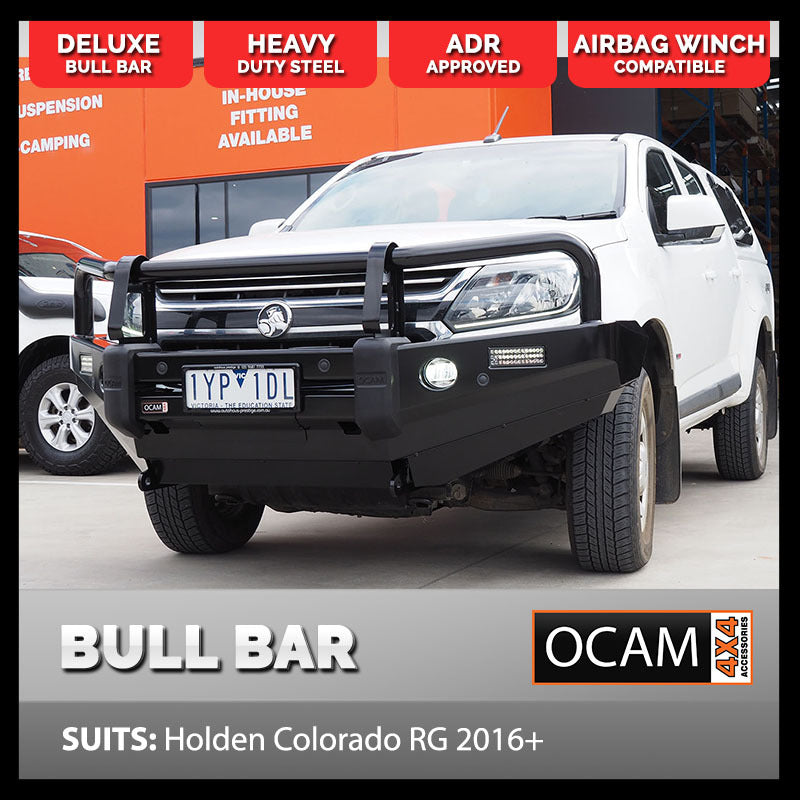OCAM Deluxe Steel Bull Bar For Holden Colorado RG, 08/2016-20, OCAM 9 ...