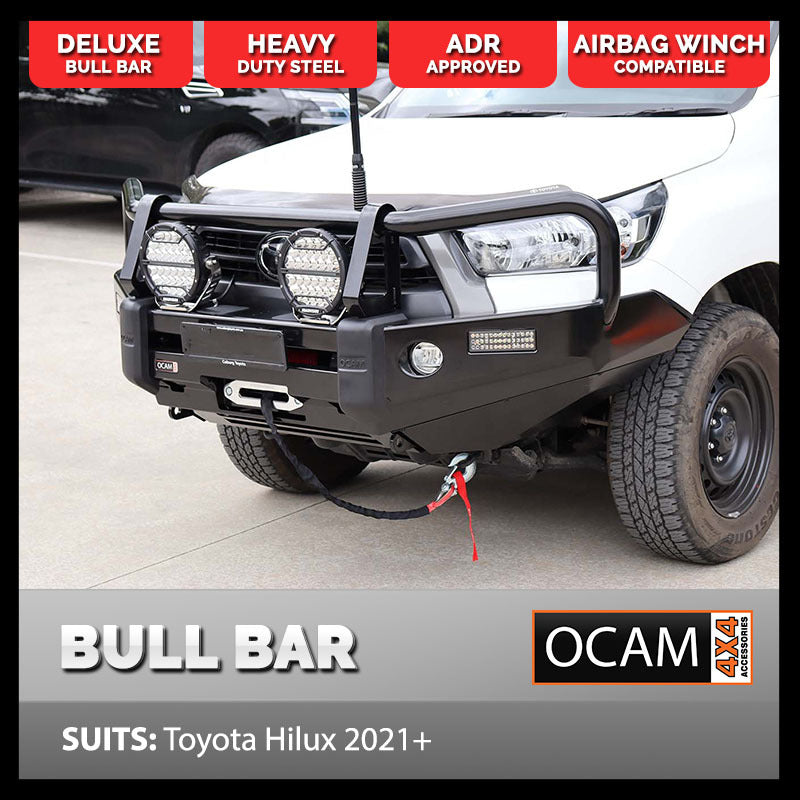 OCAM Deluxe Steel Bull Bar For Toyota Hilux N80 10/2018-Current, OCAM ...