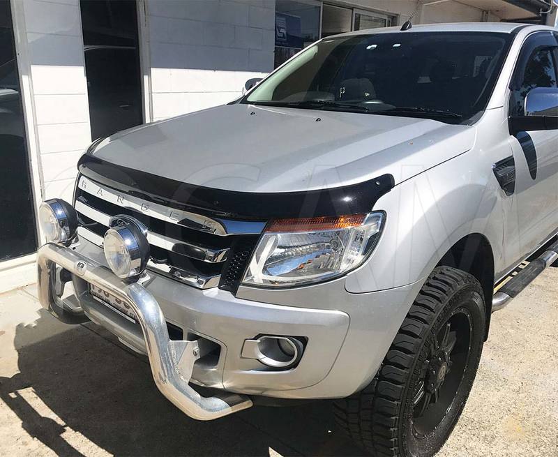 Bonnet, Headlight Protectors, Weathershields for Ford Ranger PX 2011-2 ...