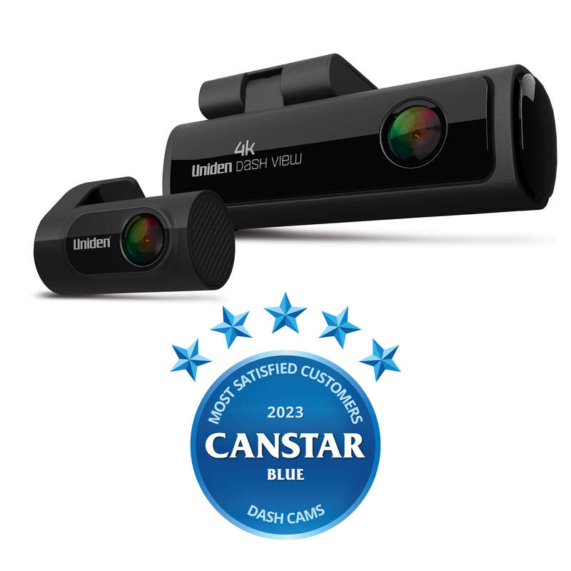 Uniden 4K Ultra HD Smart Dash Cam with 2K Super HD Rear View Camera ...