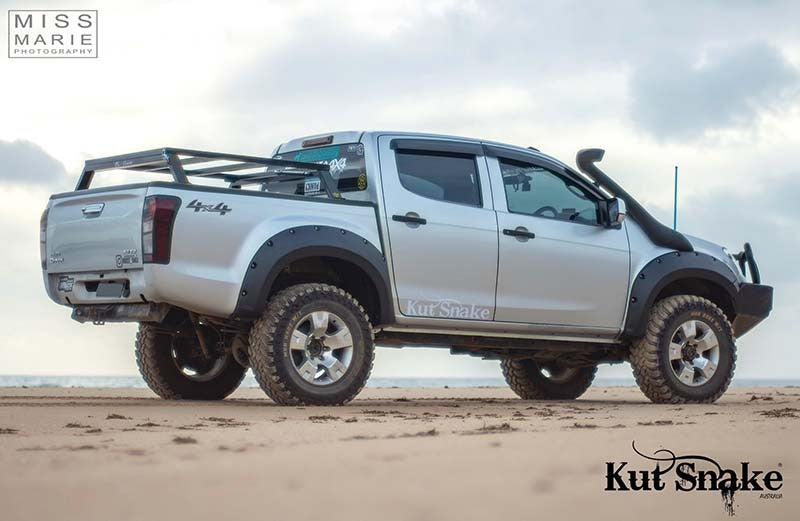Kut Snake Flares Front & Rear Set for Isuzu D-MAX 06/2012-07/2020, ABS ...