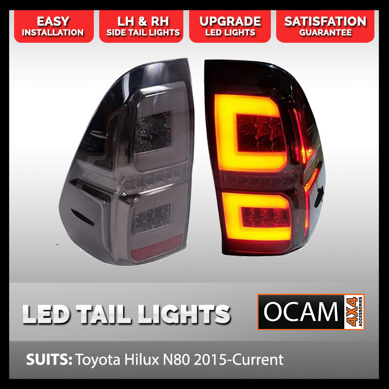 LED Tail Lights Upgrade For Toyota Hilux N80, 2015-Current LH & RH Sid ...