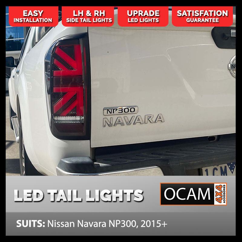 LED Tail Lights for Nissan Navara NP300 07/2015-02/2021 LH & RH Side i ...