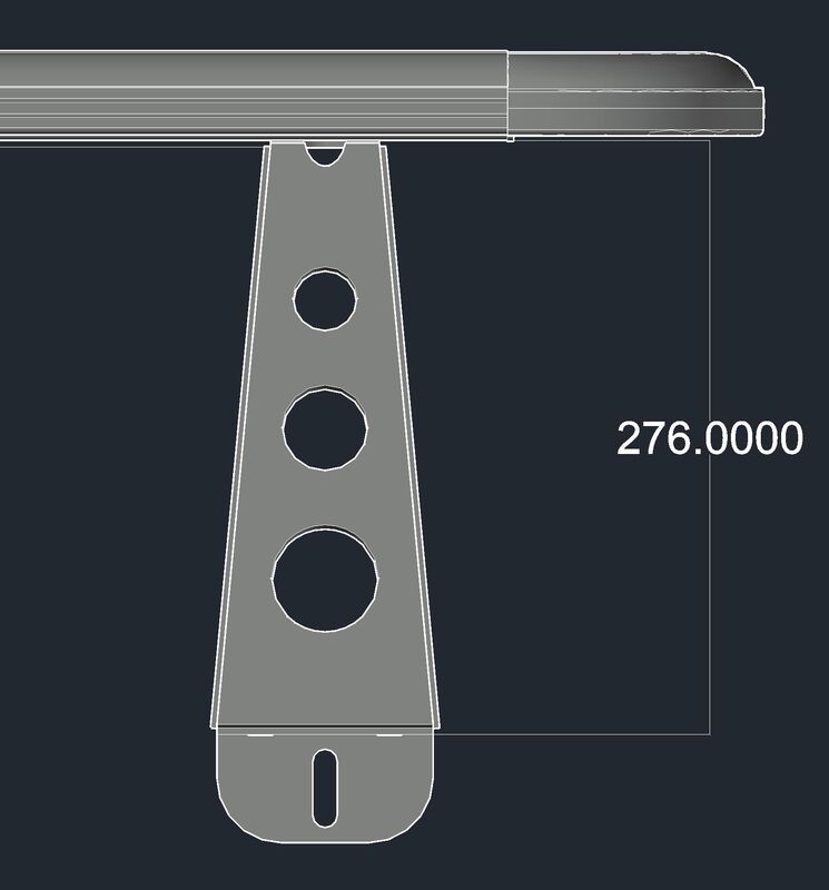 OCAM CMM Aluminium Platform Flat Roof Rack with Tub Mounts for Dual Ca ...