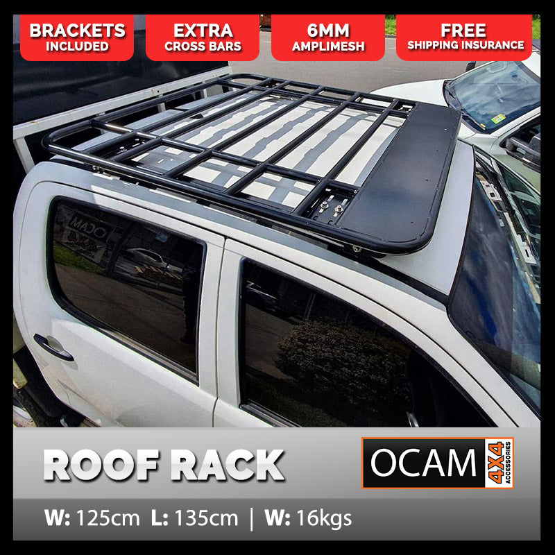 OCAM Aluminium Flat Platform Roof Rack for Dual Cab, Alloy, Without Me ...