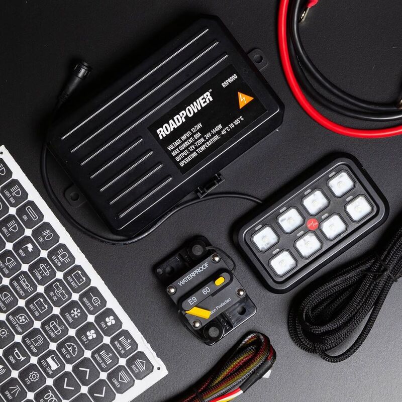 Roadpower Switch Panel 8 Way 60A Continuous On/Off or Momentary Progra ...