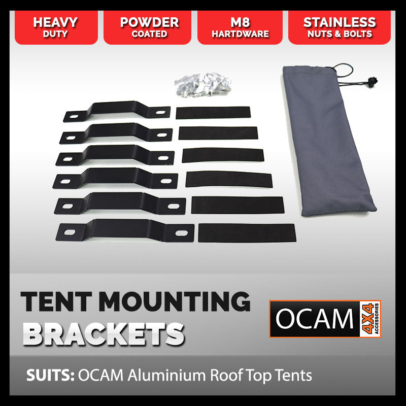 Mounting Brackets Kit (6pcs) for OCAM Aluminium Hardshell Roof Top Ten ...