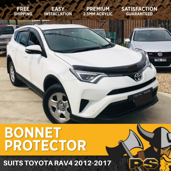 Bonnet Protector to suit Toyota RAV4 2012-2017 Tinted Guard ...