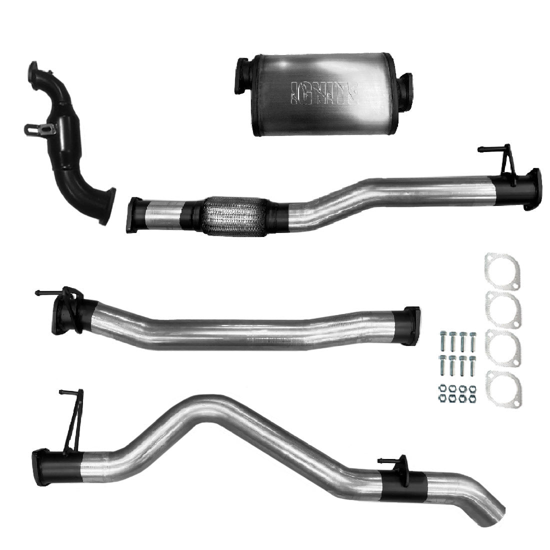 Holden RG Colorado 2.8L 3" Turbo Back Exhaust - Cat & Muffler ...