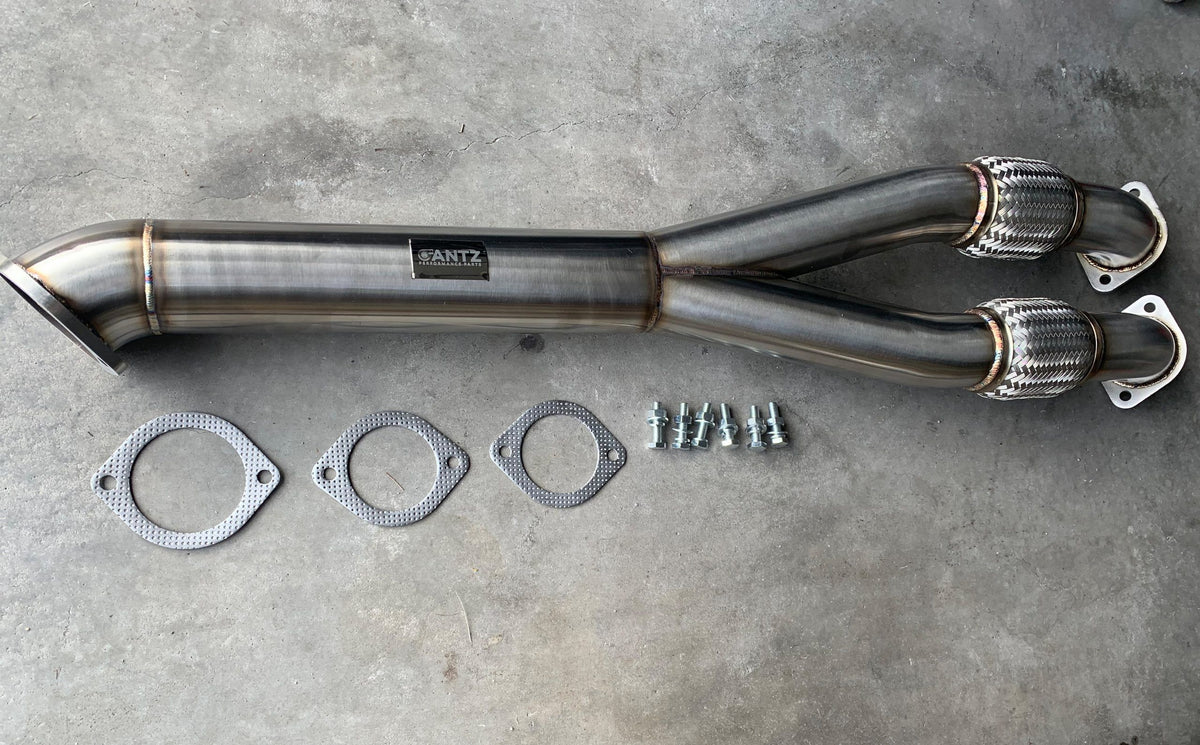 NISSAN GT-R GTR R35 RACE 3.5″ MIDPIPE MID PIPE EXHAUST STAINLESS STEEL ...