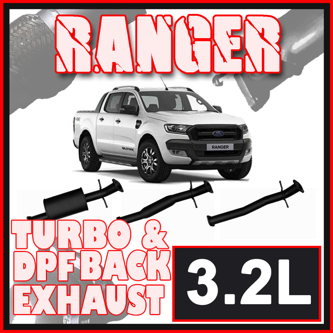 Ford Ranger PX2/PX3 3.2L DPF Model Ignite Exhaust – performanceheaven