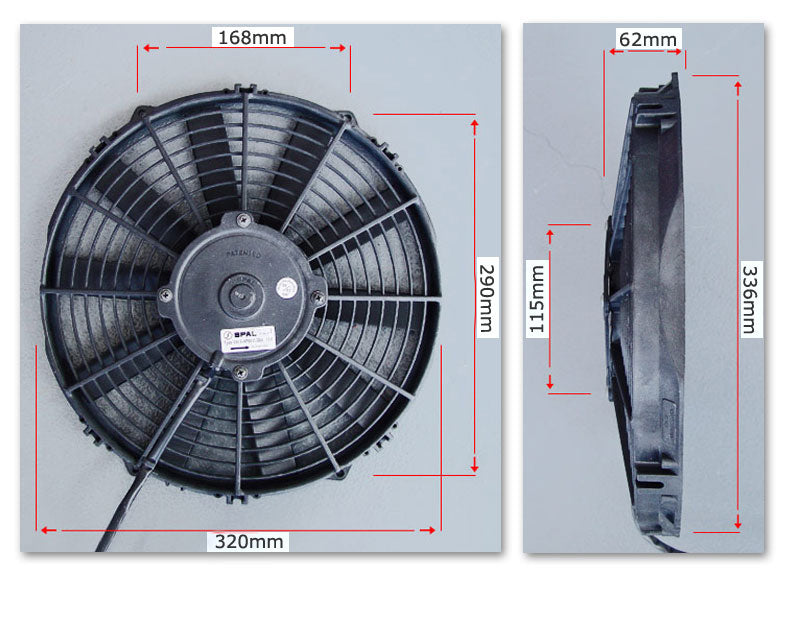 SPAL 12" Fan Axial 1434CFM – performanceheaven