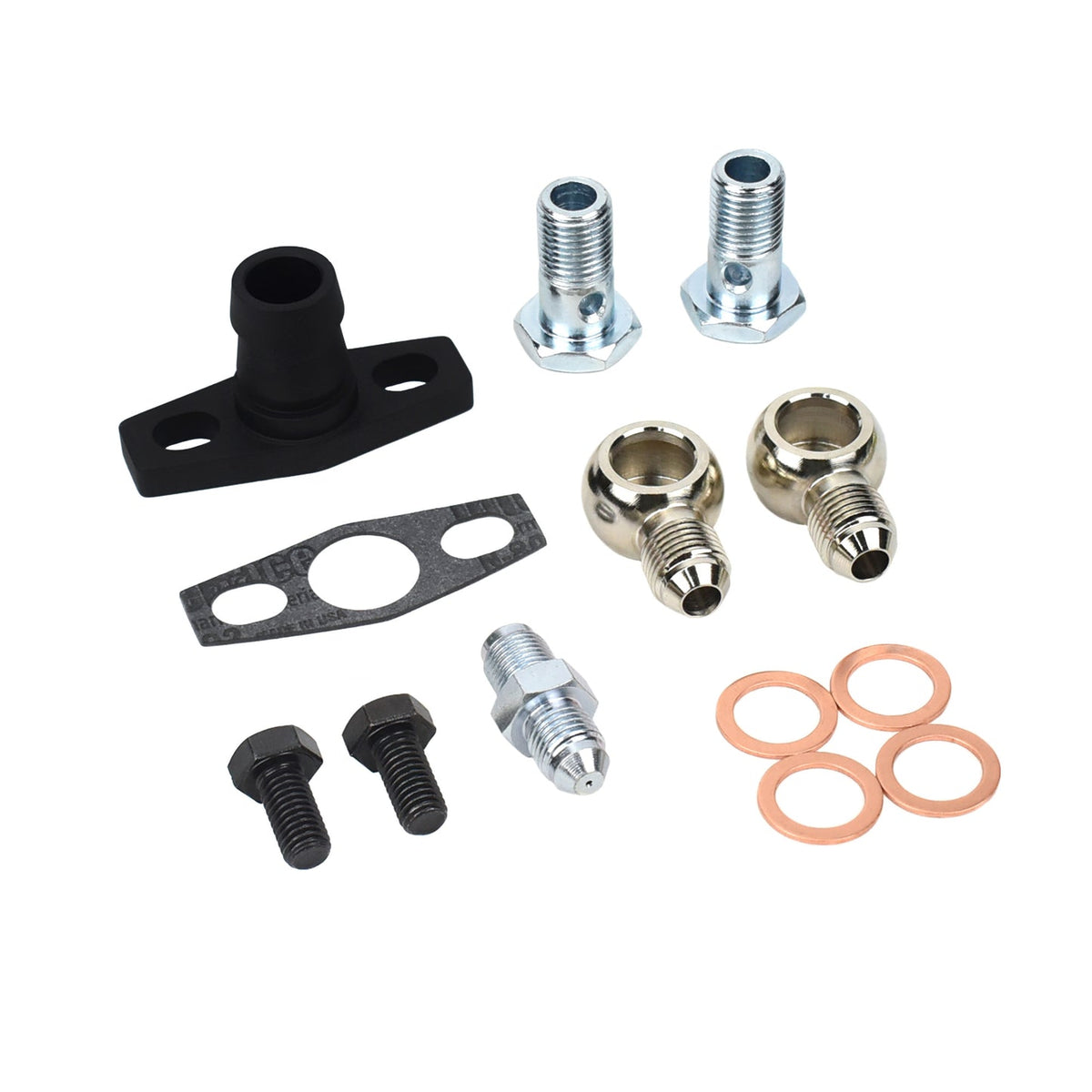 Turbo Oil Water Fitting Kit Garrett T25 T28 TB25 TB28 – performanceheaven