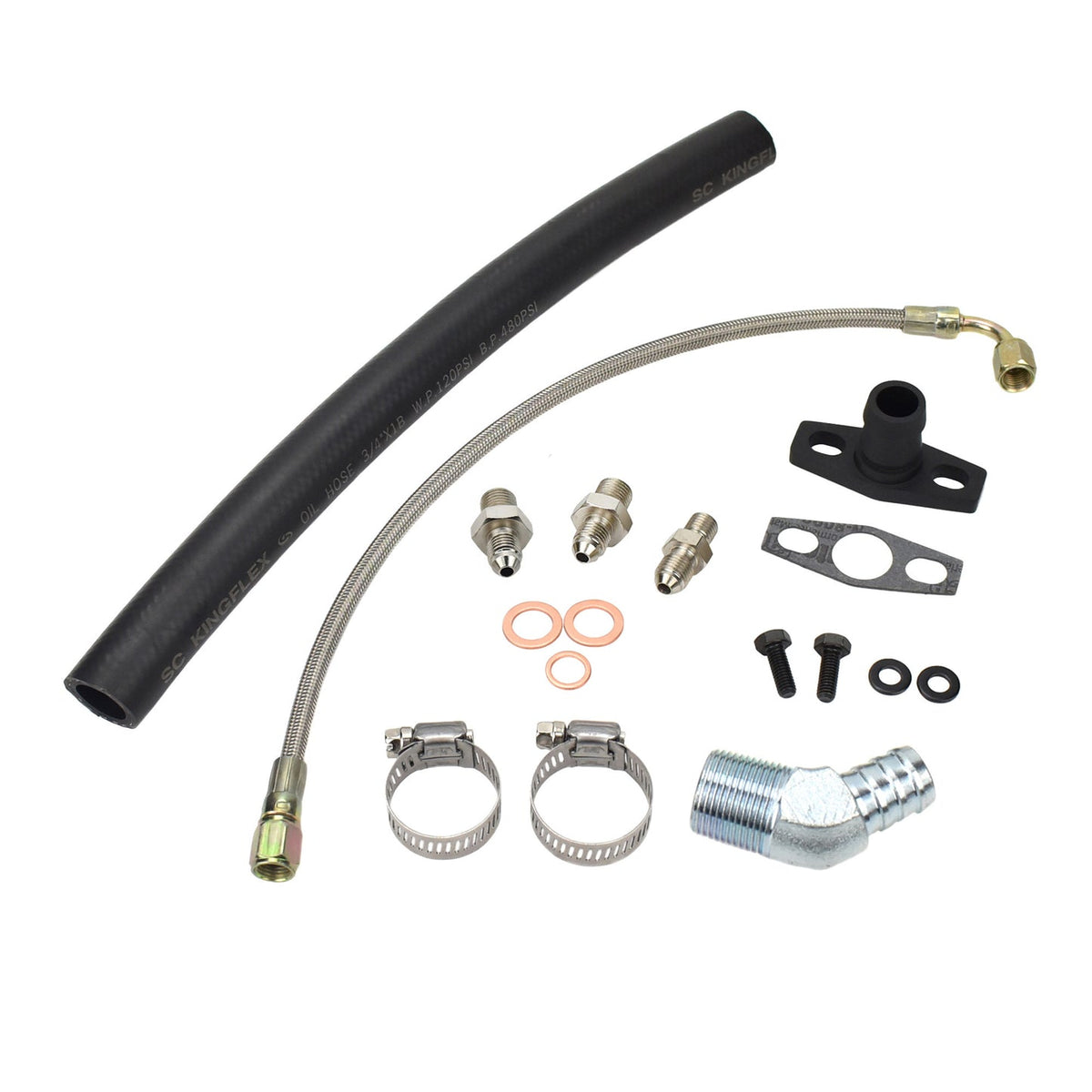 Turbo Oil Feed Return Line Kit Nissan RB20 RB25 RB30 with TD05H TD06 W ...