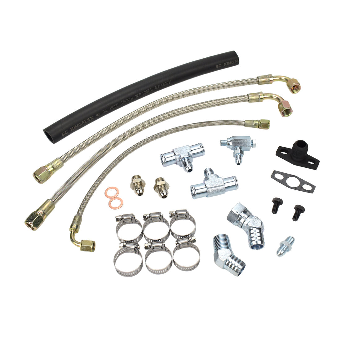 Turbo Oil Water Line Kit Toyota Hilux Vigo Tacoma 2TR-FE with Garrett ...
